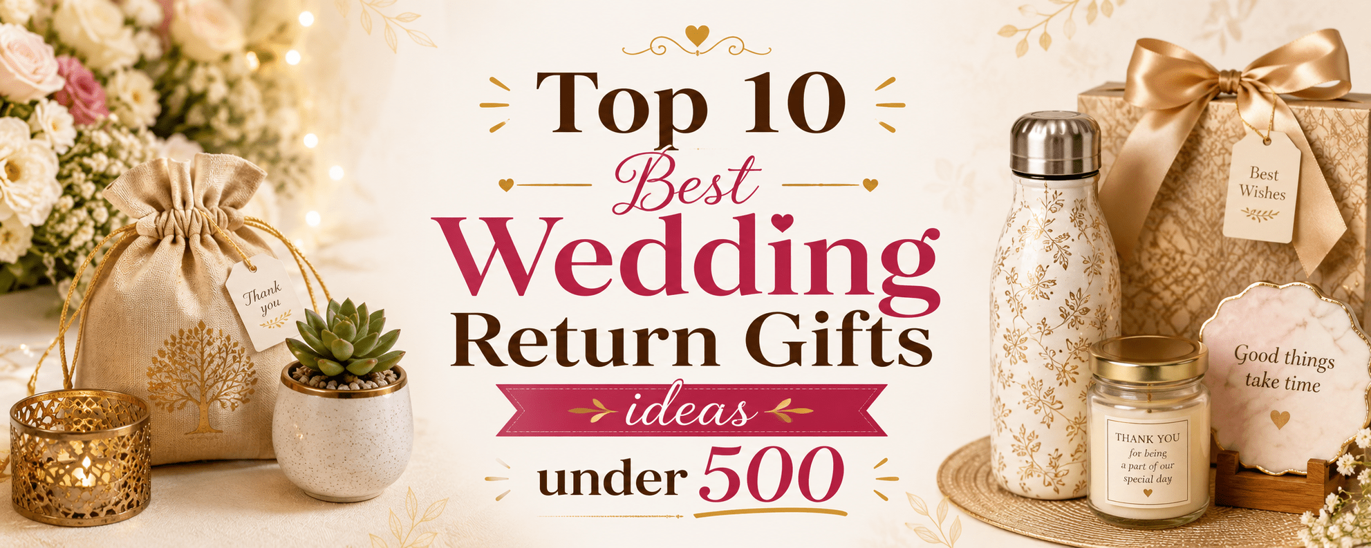 Top 10 Best Wedding Return Gift Ideas Under ₹500 in India (2026)– Customfy